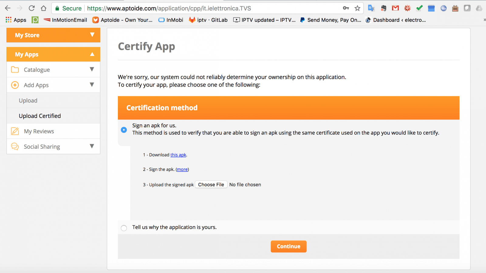 How to certificate the Android APP on Aptoide - electronics-engineering